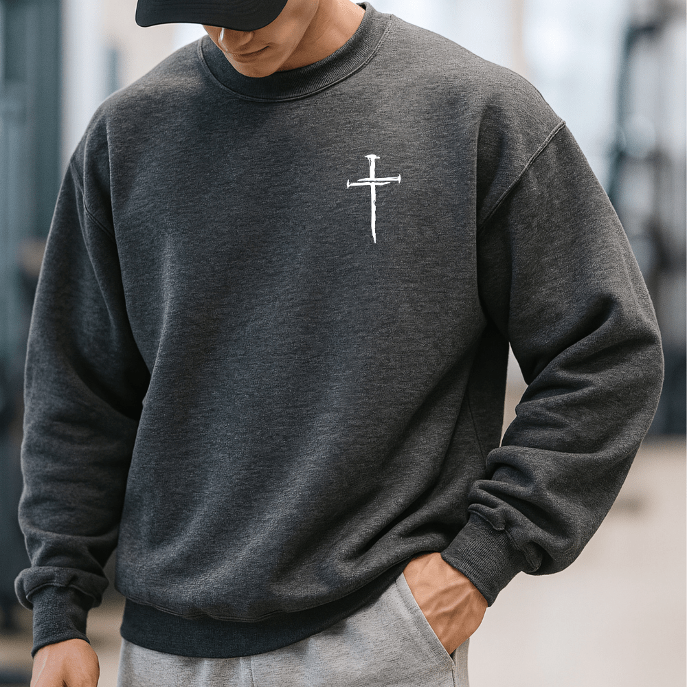 Three Nail Cross Men's Christian Sweater - Hollow Point Society